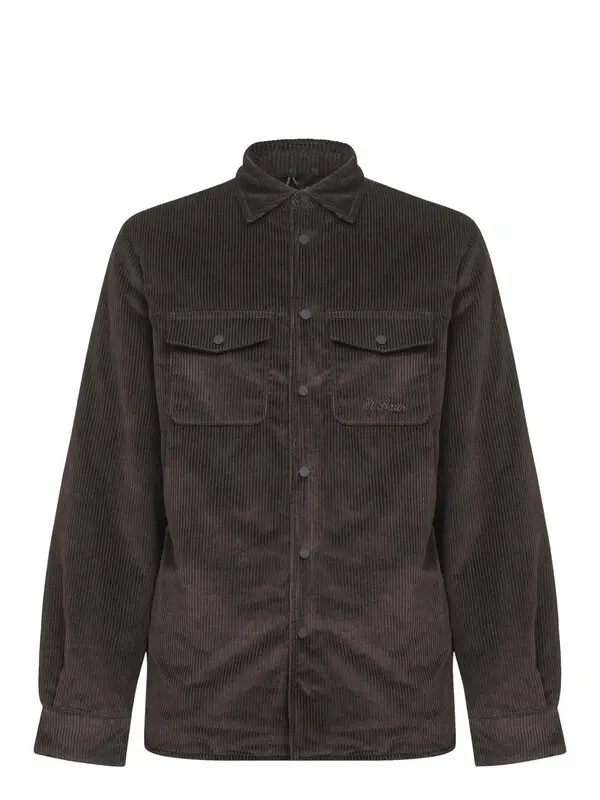 MC2 SAINT BARTH Snap-button Shirt Coat - Black