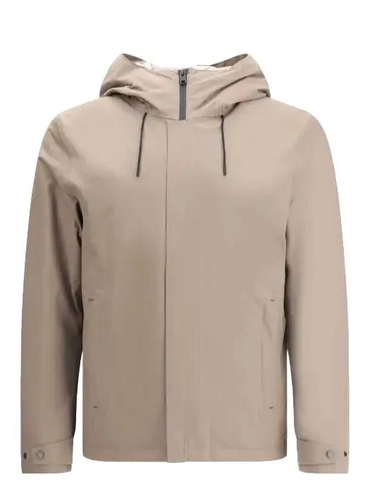 Woolrich Hooded Quilted Jacket - Nude