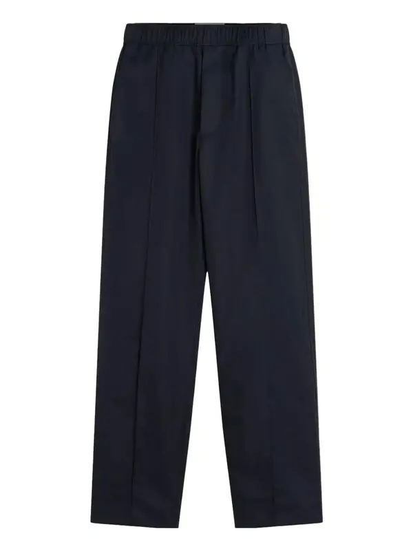 LANVIN Elastic Waistband Trousers With Drawstring - Navy Blue