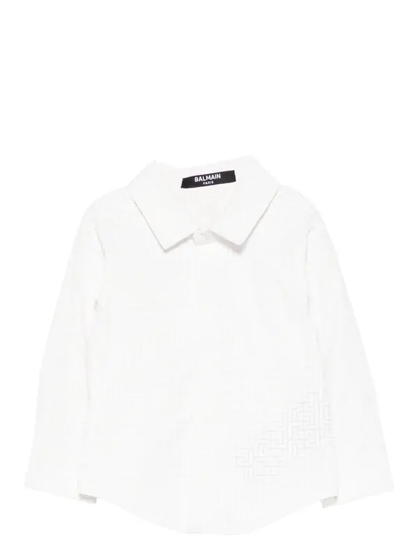 Balmain Geometric Pattern Shirt - White