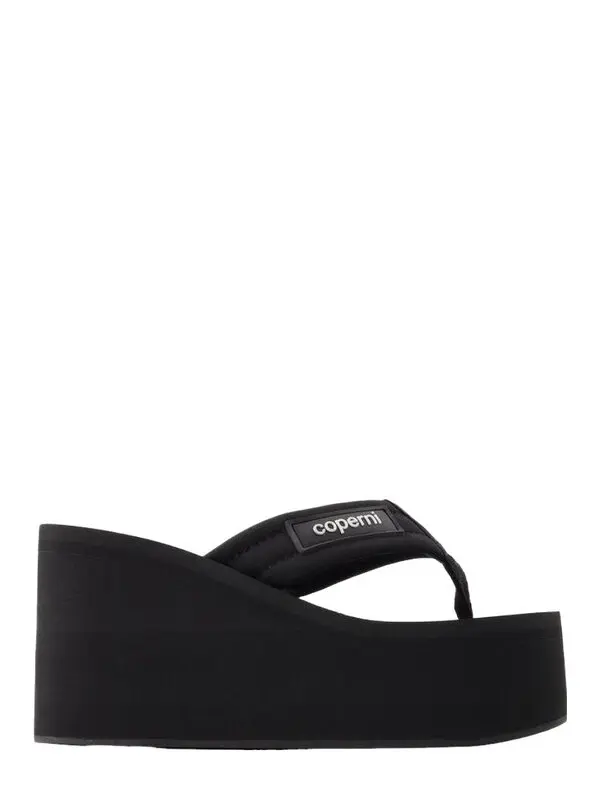 Coperni Platform Flip Heeled Sandals - Black