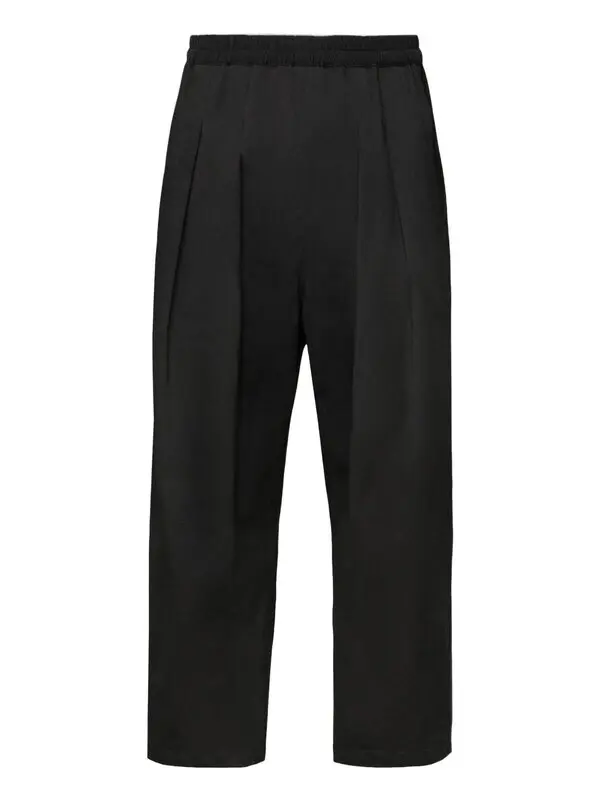 MAISON MARGIELA Pleated Loose-fit Cropped Pants - Black