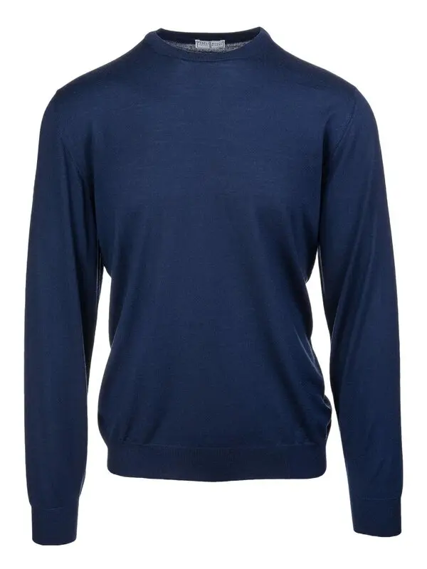 Fedeli Long-sleeved Sweater - Blue