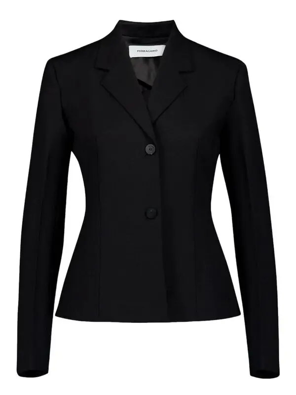 FERRAGAMO Cut-out Detailed Blazer - Black
