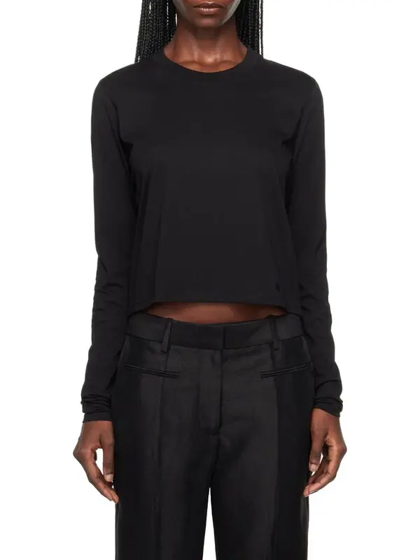 LOULOU STUDIO Long Sleeve Crewneck T-shirt - Black