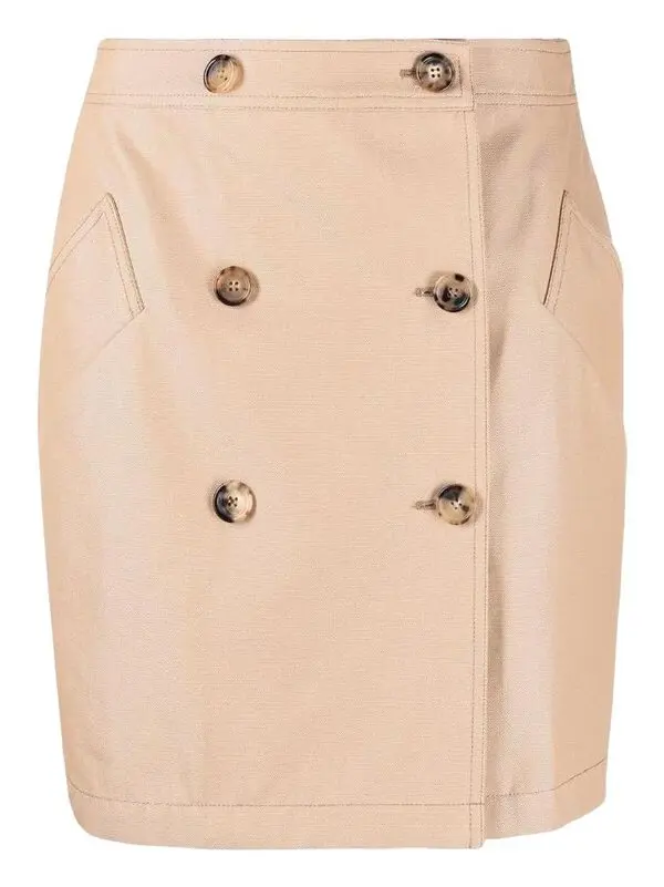 Max Mara Double-breasted Skirt With Front Button Closure - Nude