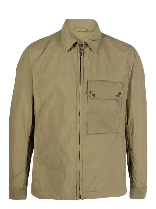 TEN C Zip-up Chest Pocket Jacket - Brown