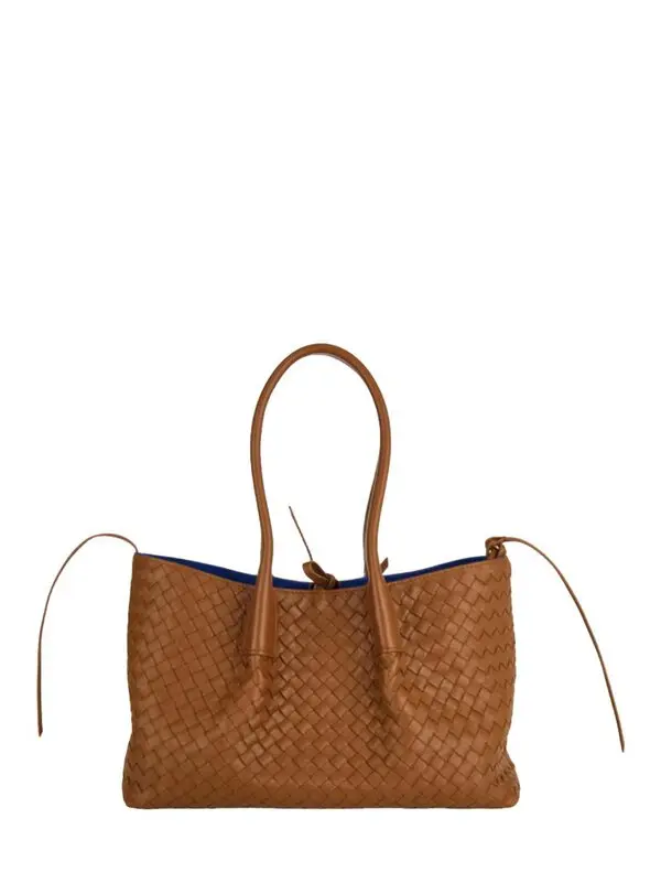 Bottega Veneta Pinacoteca Reversible Tote Bag - Amber / Blue Royal