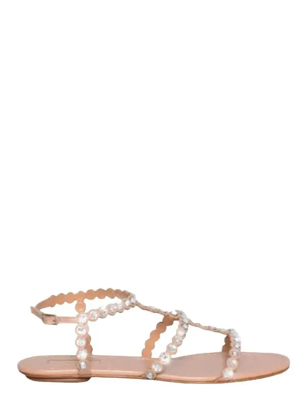 AQUAZZURA Tequila Embellished Sandals - Nude