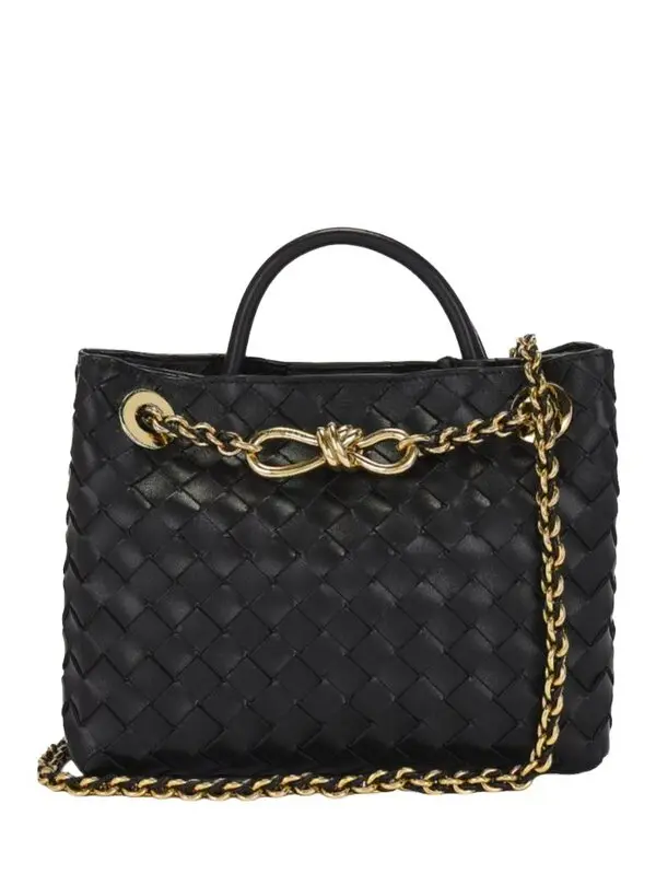 Bottega Veneta Andiamo Diamond Shoulder Bag - Black