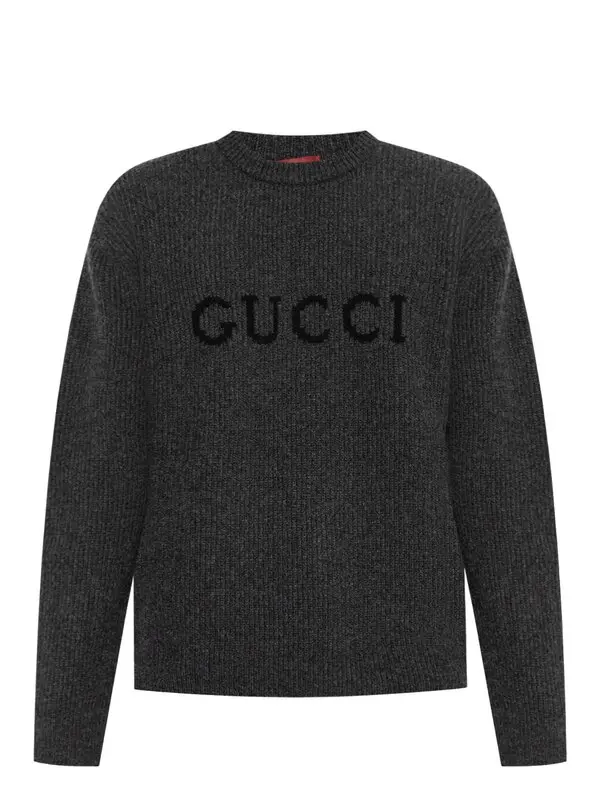 Gucci Gg Intarsia Knit Jumper - Black
