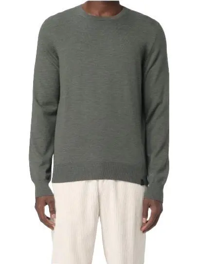 FAY Round Neck Long Sleeve Jumper - Black