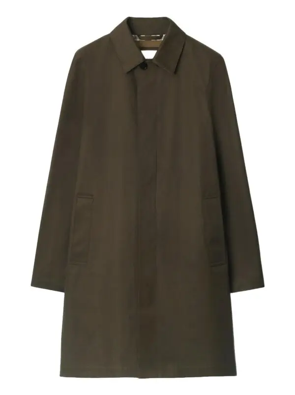 Burberry Long Sleeved Buttoned Coat - Juniper Green