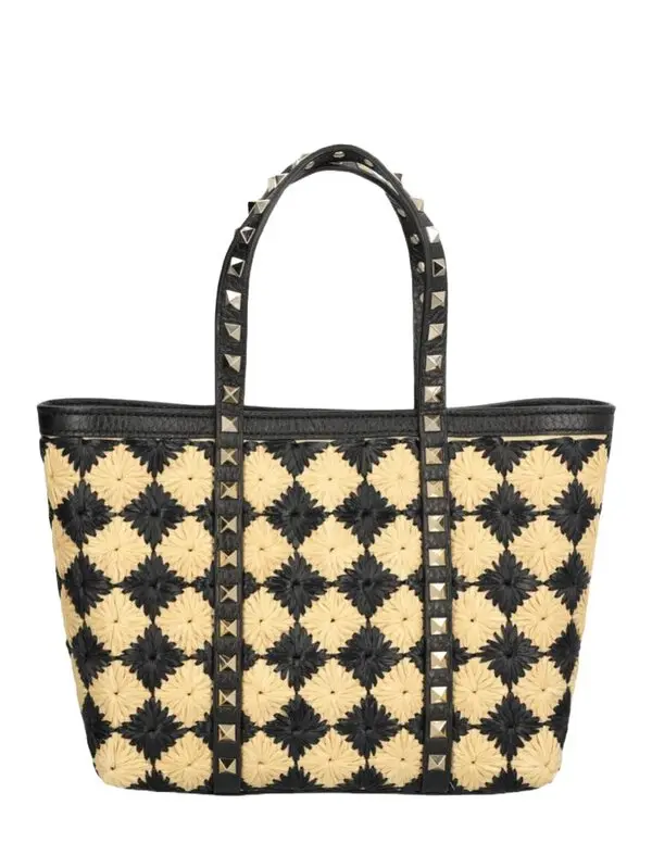 Valentino Garavani Rockstud All-over Patterned Shoulder Bag - Black