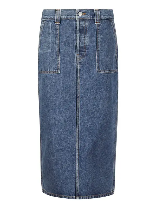 Khaite Genevieve Denim Skirt - Blue
