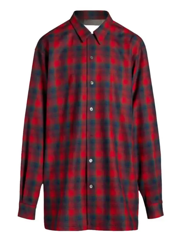 MAISON MARGIELA Pendleton Checked Oversized Shirt - Red