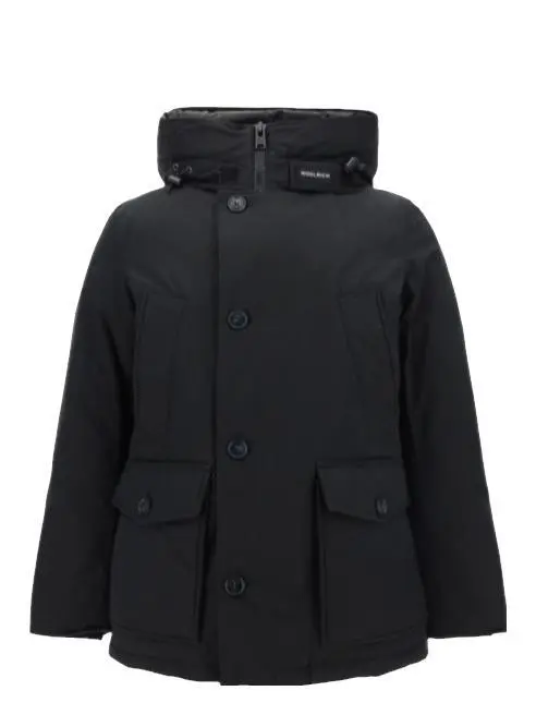 Woolrich Down Jacket With Hood - Black
