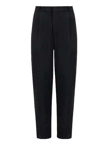 Harris Wharf London Pleated Trousers In Superfine Merino Wool - Black