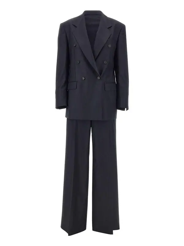 Tagliatore Pinstripe Double-breasted Suit - Black