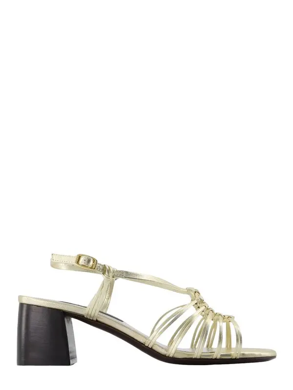 CAREL Strappy Block Heel Sandals - Nude
