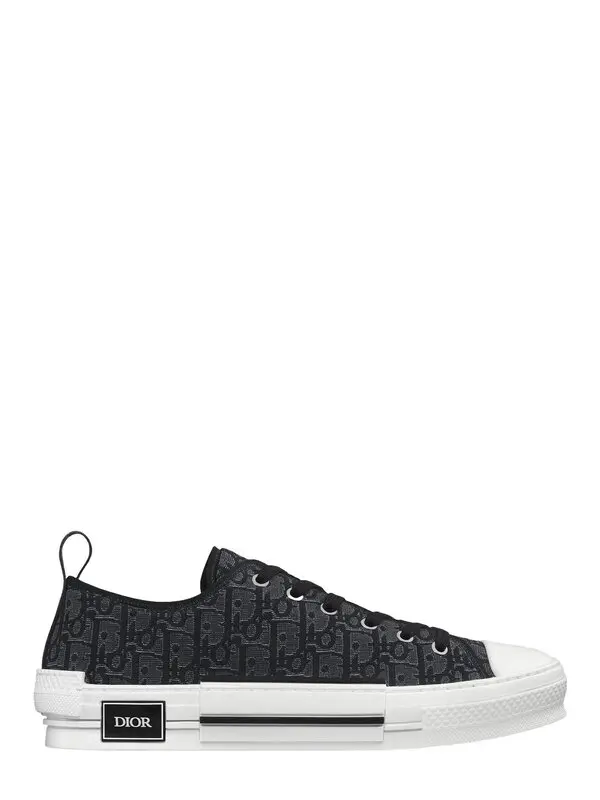 Dior B23 League Low-top Sneakers In Oblique Jacquard - Black