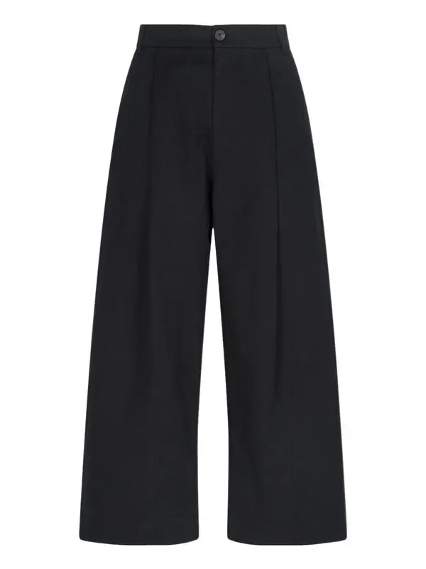 Studio Nicholson Sorte High-waisted Wide-leg Trousers - Black