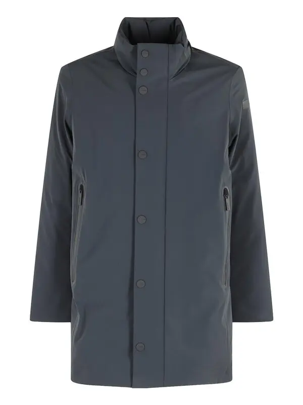 RRD Button-fastening Logo-plaque Coat - Black