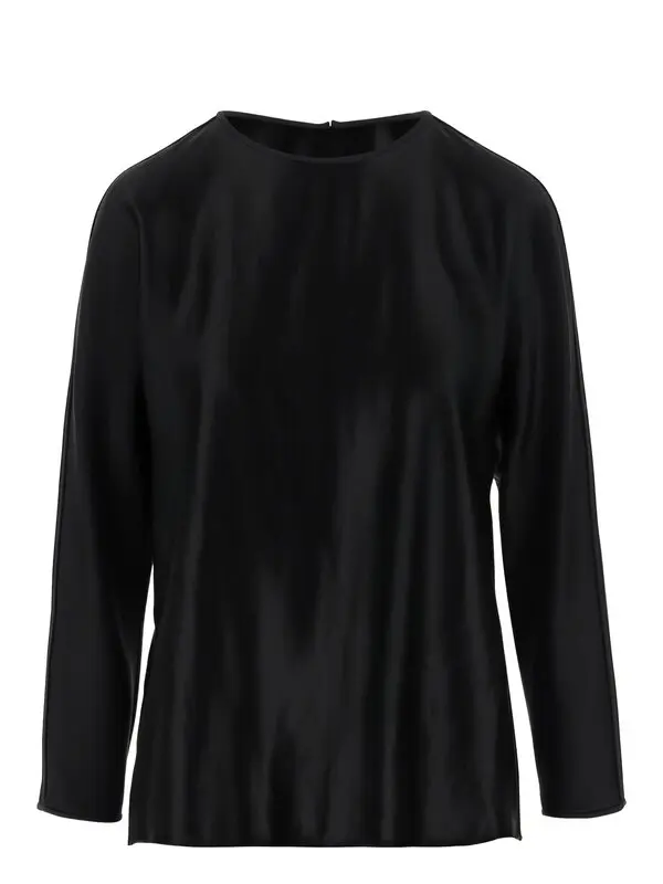 Giorgio Armani Crewneck Long-sleeved Top - Black