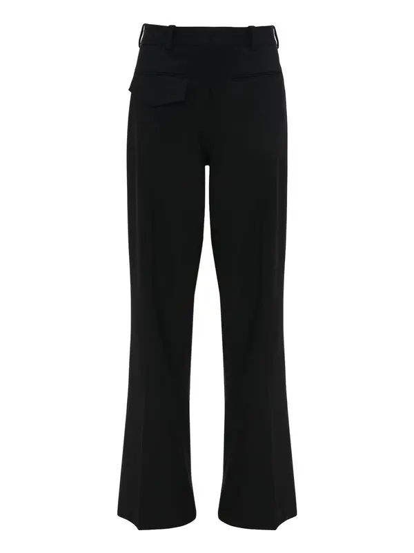 Victoria Beckham Wool Blend Casual Pants - Black
