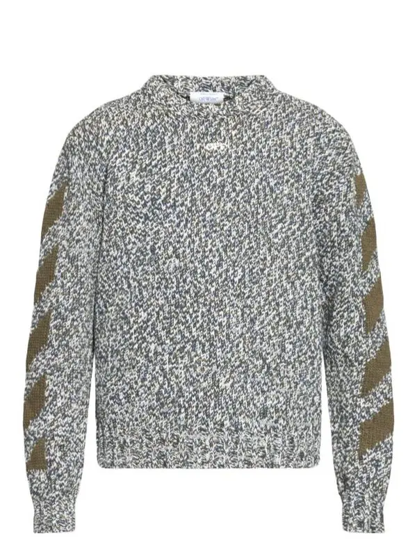 Off-White Diag Arrow Knit Sweater - Gray