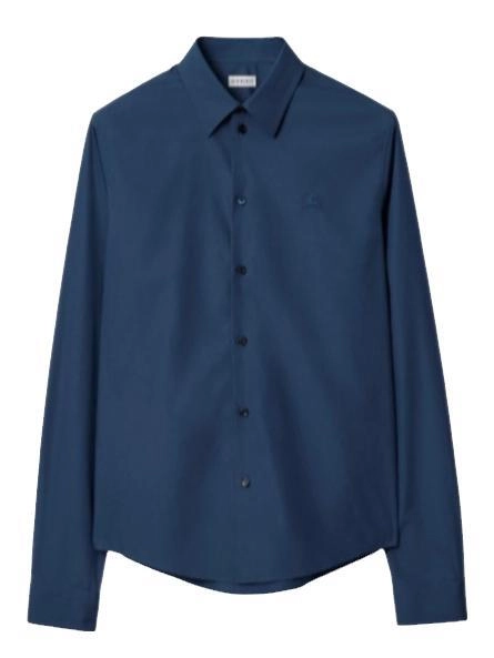 Burberry Logo Embroidered Shirt - Dark Graphite Blue