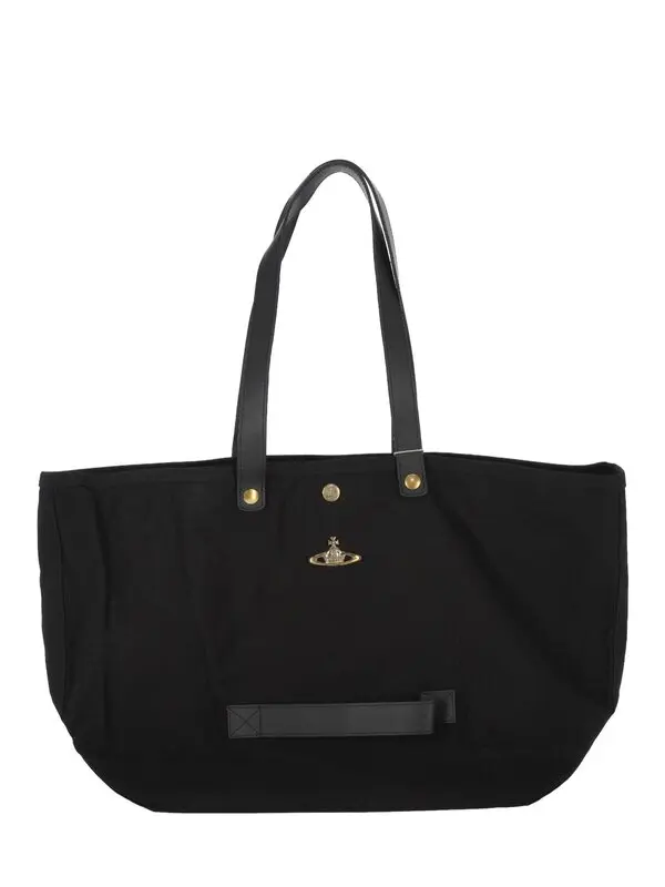 VIVIENNE WESTWOOD Logo Orb Embellished Tote Bag - Black