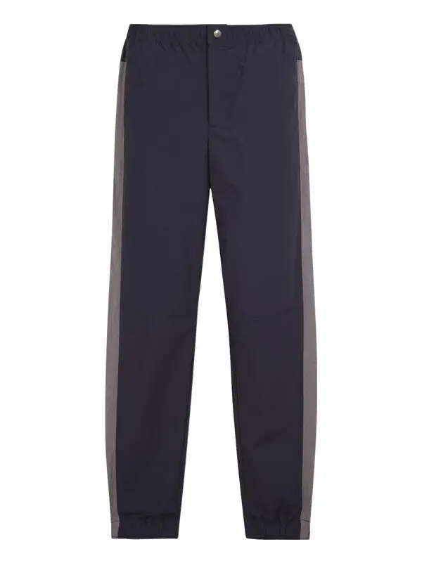 Maison Kitsuné Colour-block Tapered Track Pants - Black
