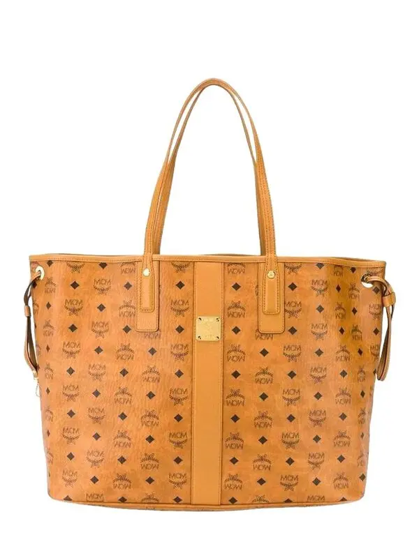 Mcm Large Liz Monogram-print Tote Bag - Brown