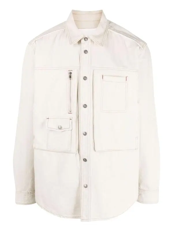 Isabel Marant Étoile Long-sleeved Denim Shirt Jacket - White