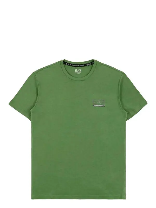 EA7 Round Collar Logo T-shirt - Gray