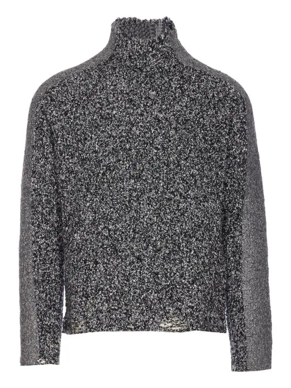 DIESEL® High-neck Wool Sweater - Black