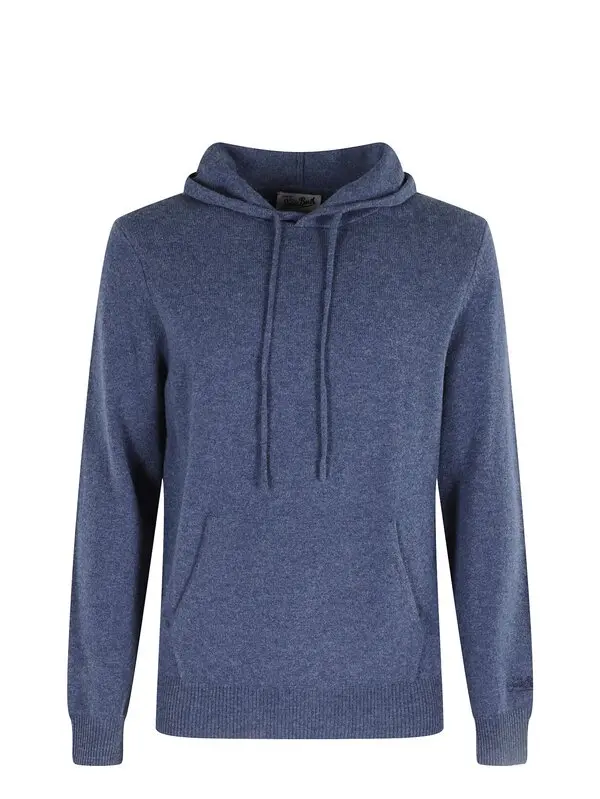 MC2 SAINT BARTH Mahony Hooded Drawstring Jumper - Blue
