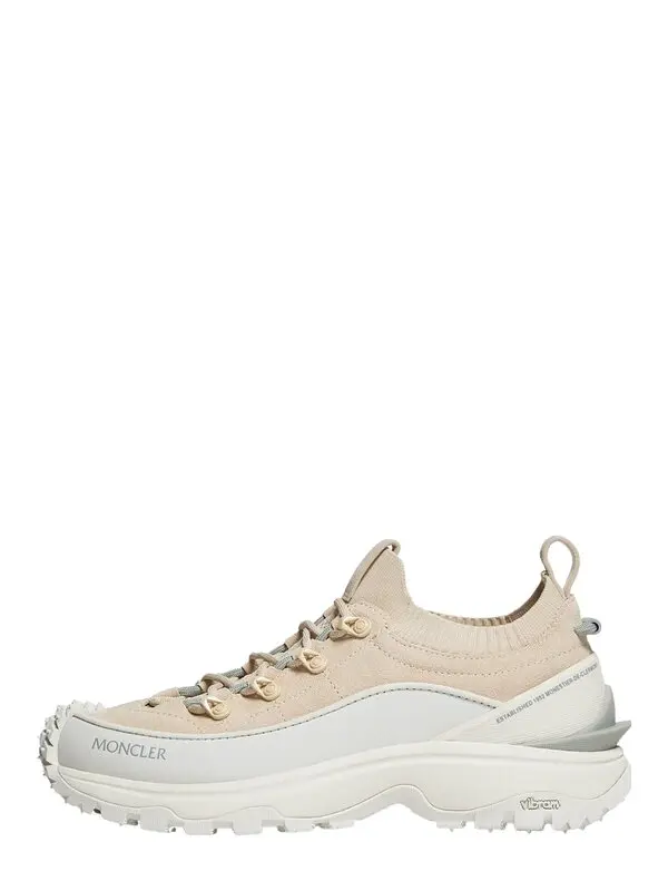 Moncler Trailgrip Lite3 Nubuck Suede Lace-up Sneakers - White/ivory