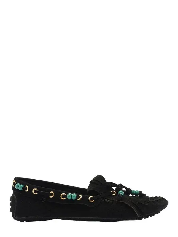 Farm Rio Tassel Loafers With Embellishments - Black