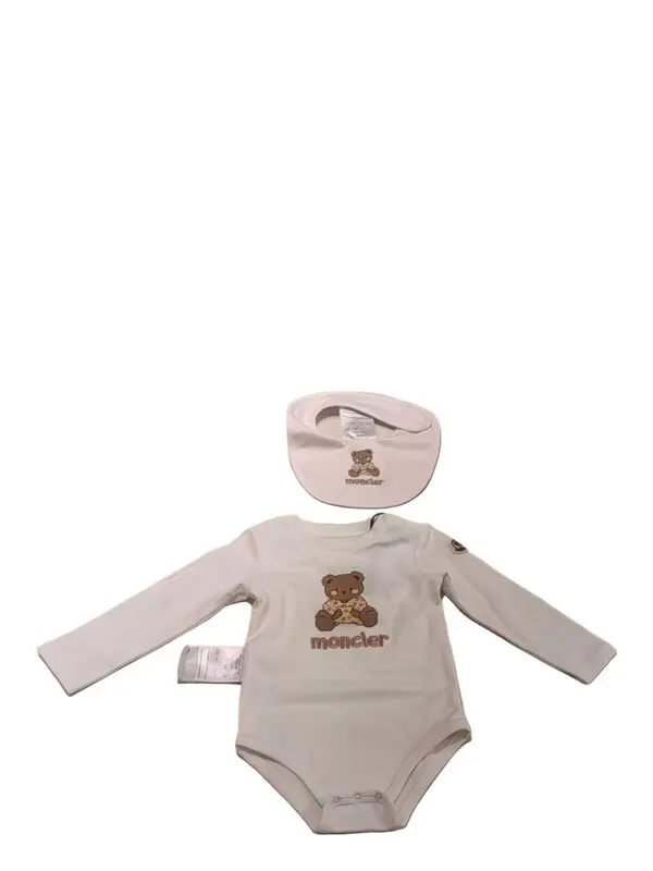 Moncler Teddy Bear Logo Set - Nude