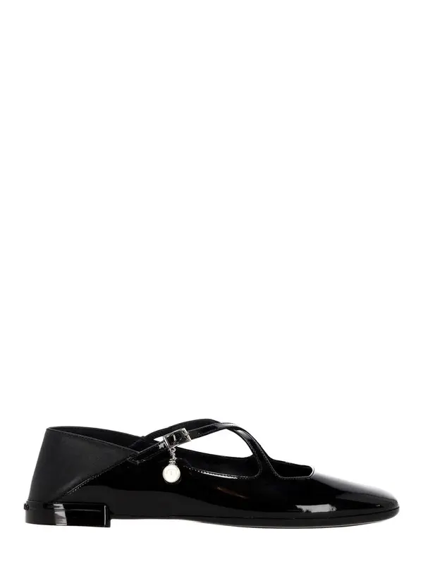 JIMMY CHOO Eleri Charm Ballerinas - Black