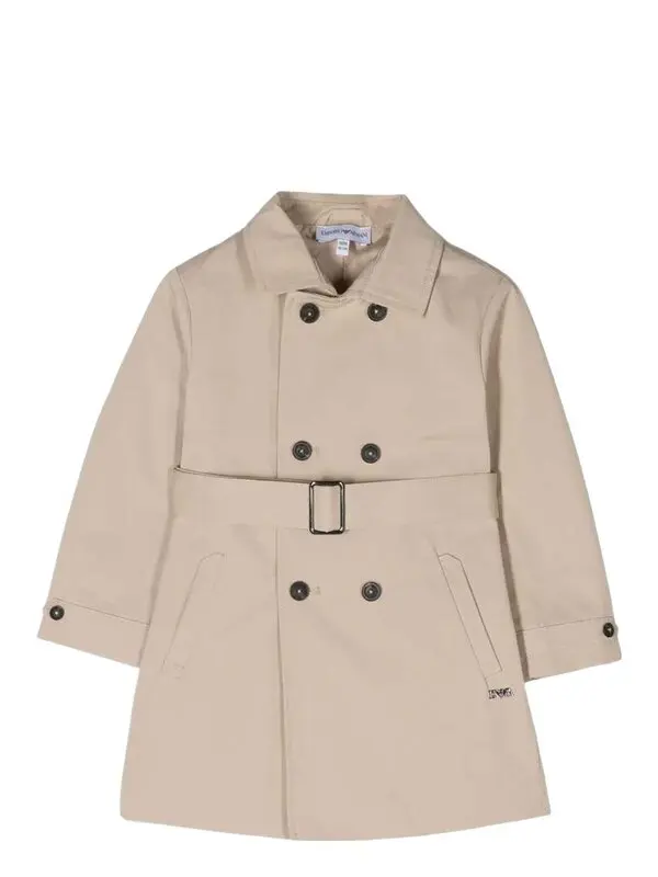 Emporio Armani Belted Trench Coat - Nude