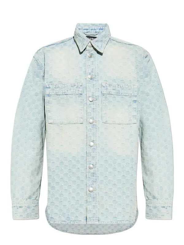 MISBHV Monogram Button-up Overshirt - Light Blue