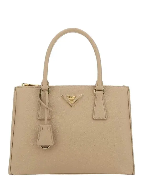 Prada Galleria Medium Saffiano Leather Handbag - Sand-colored