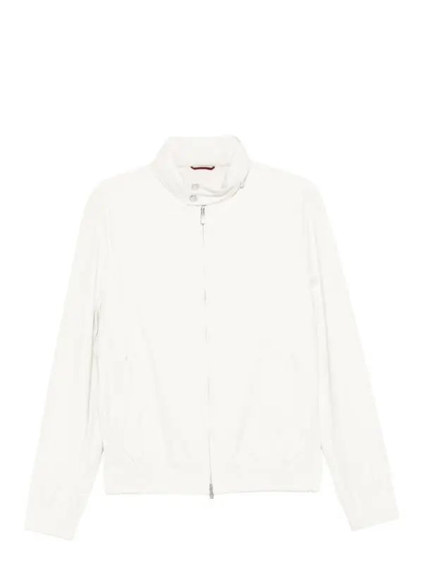 Brunello Cucinelli High-neck Zip-up Jacket - White