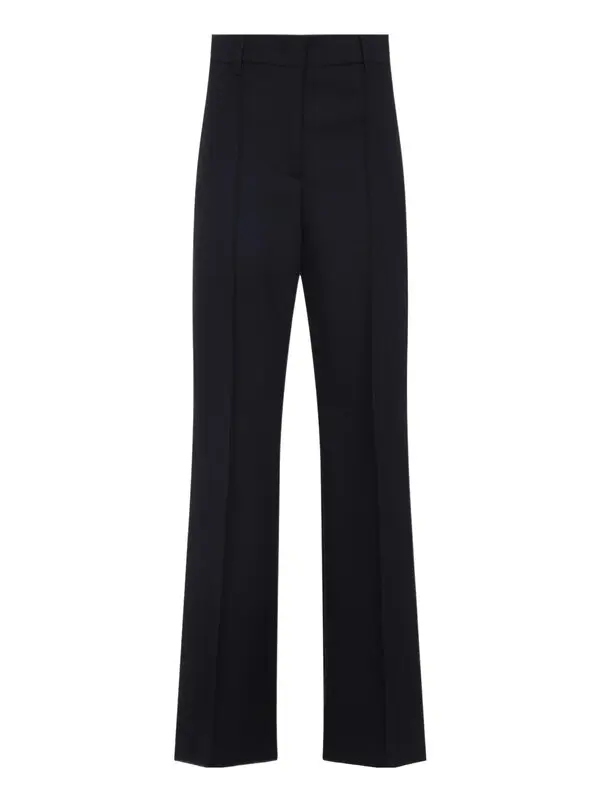 Prada High-waist Pleat-detailed Trousers - Blue