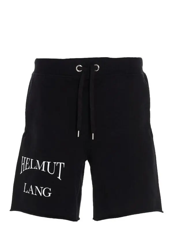 Helmut Lang Logo Print Track Shorts - Black