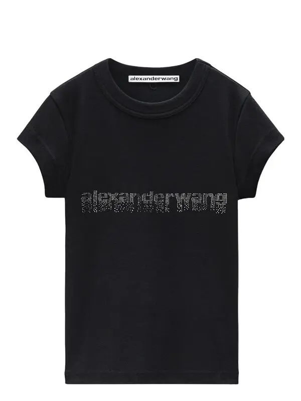 Alexander Wang Logo-embellished Crewneck T-shirt - Black