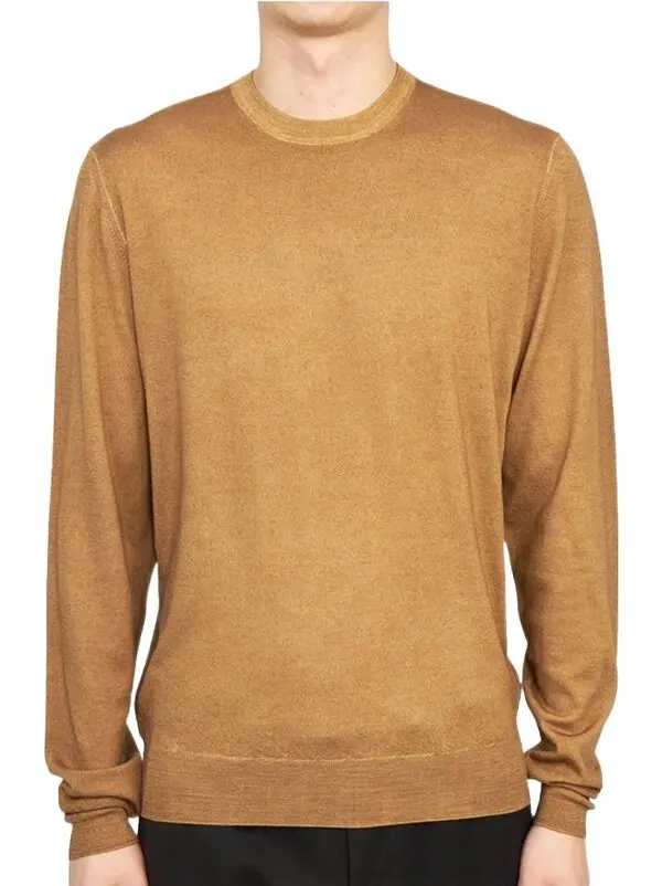 DRUMOHR Crew Neck Merino Wool Jumper - Nude